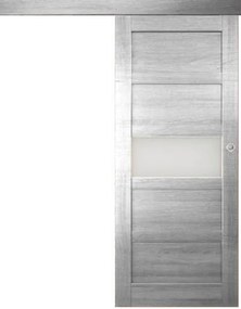 posuvné interiérové dveře na stěnu vasco doors BRAGA model A Průchozí rozměr: 70 x 197 cm, Orientace dveří: Levé dveře, Dekor: Dub Aljaška