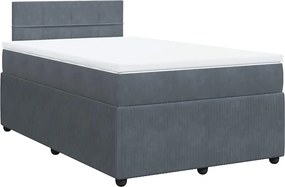 Box spring postel s matrací tmavě šedý 120x190 cm samet 3287687
