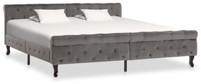 Rám postele šedý samet 180 x 200 cm