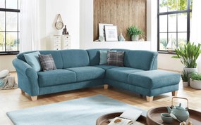 XXXLutz ROHOVÁ SEDAČKA, textil, petrolej Sit & More - Sedací soupravy - 000144005337