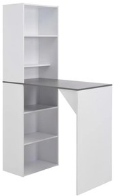 Barový stůl se skříní bílý 115 x 59 x 200 cm 280231