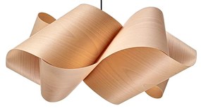 Designové svítidlo z dřevěné dýhy Swirl  Designové svítidlo z dřevěné dýhy Swirl Barva rozety: Černá, Dekor: Přírodní bukové dřevo, Průměr a výška: ø…