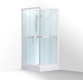 Roltechnik Outlet Čtvercový sprchový box PETRA NEW Varianta: rozměry: 80x80 cm - (4000722), Barva profilů a typ výplně: profily: bílá, výplň: transparent