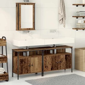 Koupelnové umyvadlové jednotky 3 ks Hnědá 80 x 30 x 60 cm 3332550