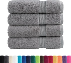 Prémiové ručníky SOLUND 4 ks šedé 50x100 cm 600 g/m² 137306