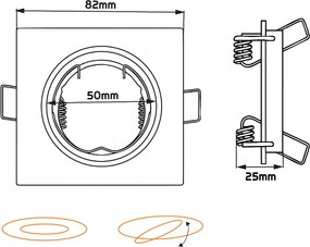 BERGE Halogenové stropní svítidlo, přenosné, LED, GU10, minimalistické