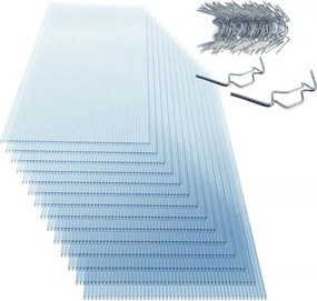 Dutinkový polykarbonát MARK 6mm, 60,5x121x0,6cm, 10ks, transparentní Jurhan