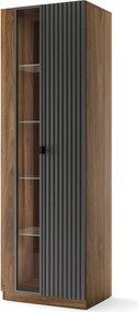 Vitrína s LED osvětlením Radium 11 68 cm ořech Columbia/černá