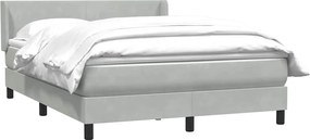Box spring postel s matrací světle šedá 160x210 cm samet 3317949