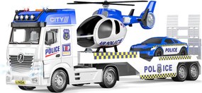 Wiky tahač policie 55 cm a helikoptéra s efekty, set