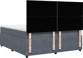 Box spring postel s matrací tmavě šedá 180x200 cm samet 3292401
