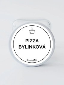 Samolepka na kořenky PIZZA BYLINKOVÁ bílá 5 cm tučné písmo