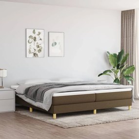 Box spring postel s matrací tmavě hnědá 200x200 cm textil 3144202