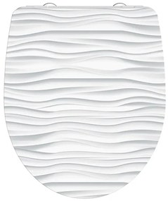 Eisl Sanitär WC prkénko Duroplast Soft Close White Wave High Gloss 82584