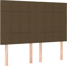 Box spring postel s matrací tmavě hnědá 140x200 cm textil 3137160