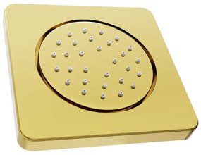 Mexen - podmítková sprchová tryska, čtvercová, 130x130 mm, zlatá, 79366-50
