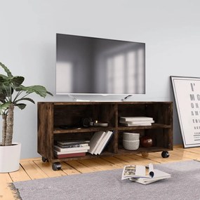 vidaXL TV skříňka na kolečkách kouřový dub 90x35x35cm kompozitní dřevo