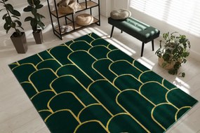 Dywany Łuszczów Kusový koberec Emerald 1021 green and gold - 160x220 cm
