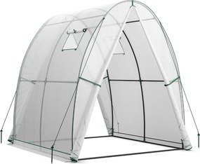 Costway Fóliový skleník s PE krytem do každého počasí a – 181 × 181 × 200 cm