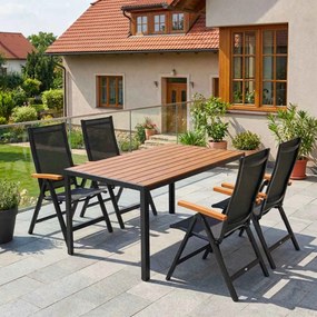 Vikio Zahradní jídelní set 140x80 pro 4 osoby přírodní VZS210P4