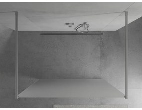 Mexen Kioto, průchozí sprchová zástěna 120 x 200 cm, 8mm sklo námraza, 2x chromová stabilizační rozpěra, 800-120-002-01-30