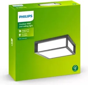 Philips Skies 2xE27 42W antracitové / Venkovní přisazené svítidlo / be