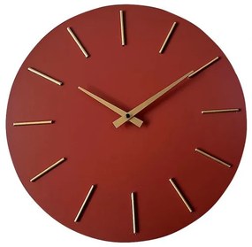 BIZZOTTO Nástěnné hodiny TIMELINE cihlové 40 cm 0182448AA