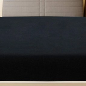 Jersey prostěradlo černé 100x200 cm bavlna 136212