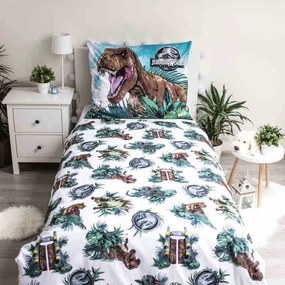 JERRY FABRICS Svítící povlečení Jurský Svět Roar svítící Bavlna, 140/200, 70/90 cm