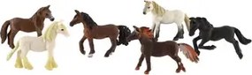 TEDDIES Koně / 6 ks / plast / 6-7 cm / od 3 let