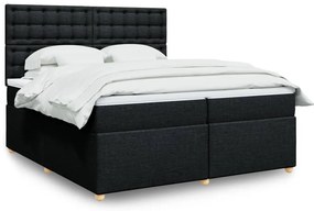 Box spring postel s matrací černá 200x200 cm textil 3291403
