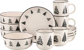 XXXLutz SNÍDAŇOVÁ SOUPRAVA Nordic Christmas Black 12dílné Creatable - Kávové servisy - 007768082802