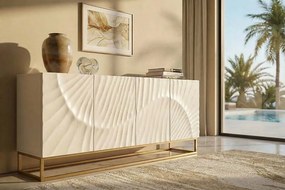 Designová komoda Shayla 177 cm bílé mango