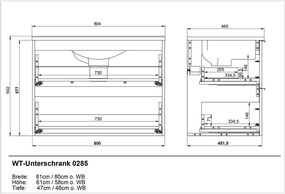 Antracitová koupelnová sestava Crandon – Germania