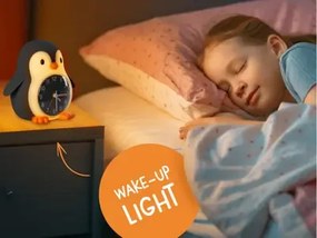 MegaLight Noční světlo s budíkem POPPY PENGUIN