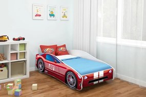 Dětská postel V Auto Červená - 140x70