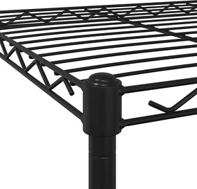 3patrový úložný regál na kolečkách 60 x 35 x 81 cm černý 150 kg 324626