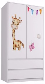 Šatní skříň B9 Žirafka - Bílá