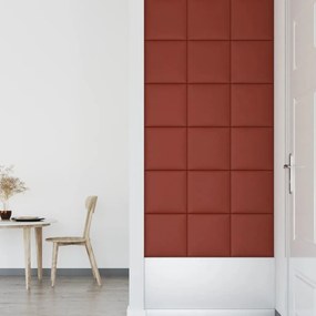 vidaXL Nástěnné panely 12 ks 30 x 30 cm umělá kůže 1,08 m² [343804] Barva: vínová červená