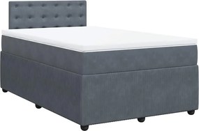 Box spring postel s matrací tmavě šedý 120x190 cm samet 3289999