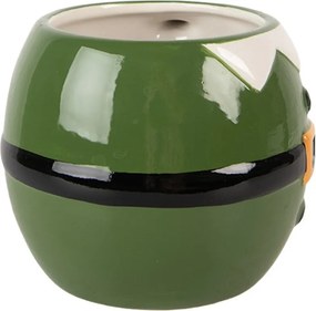 Zelený keramický hrnek Santa Claus - 14*11*9 cm / 450 ml