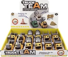 TEDDIES Stavební auto / Autíčko na setrvačník / 3 druhy / 12 ks v boxu