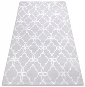 Moderní kusový koberec MEFE 8504 šedý / bílý Rozměr: 80x150 cm