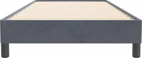 Postel Box Spring bez matrace tmavě šedá 80x220 cm samet 3315850