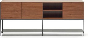 Nízká komoda v dekoru ořechu v přírodní barvě 195x80 cm Vedrana – Kave Home
