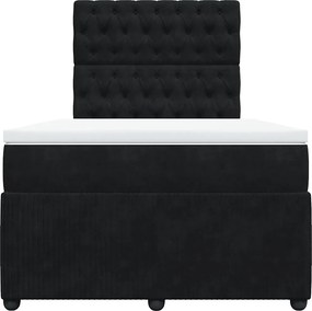 Box spring postel s matrací černá 120 x 190 cm samet 3294594