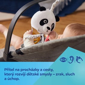 Canpol babies Senzorická závěsná cestovní hračka PANDA s klipem BabiesBoo