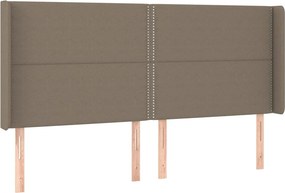 Box spring postel s matrací a LED taupe 200x200 cm textil 3138265