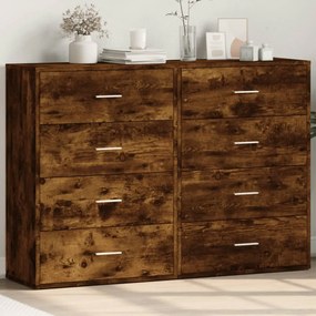 Příborníky 2 ks kouřový dub 60 x 31 x 84 cm kompozitní dřevo 3276585