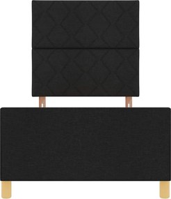 Rám postele s čelo Černá 100 x 200 cm textil 3344783